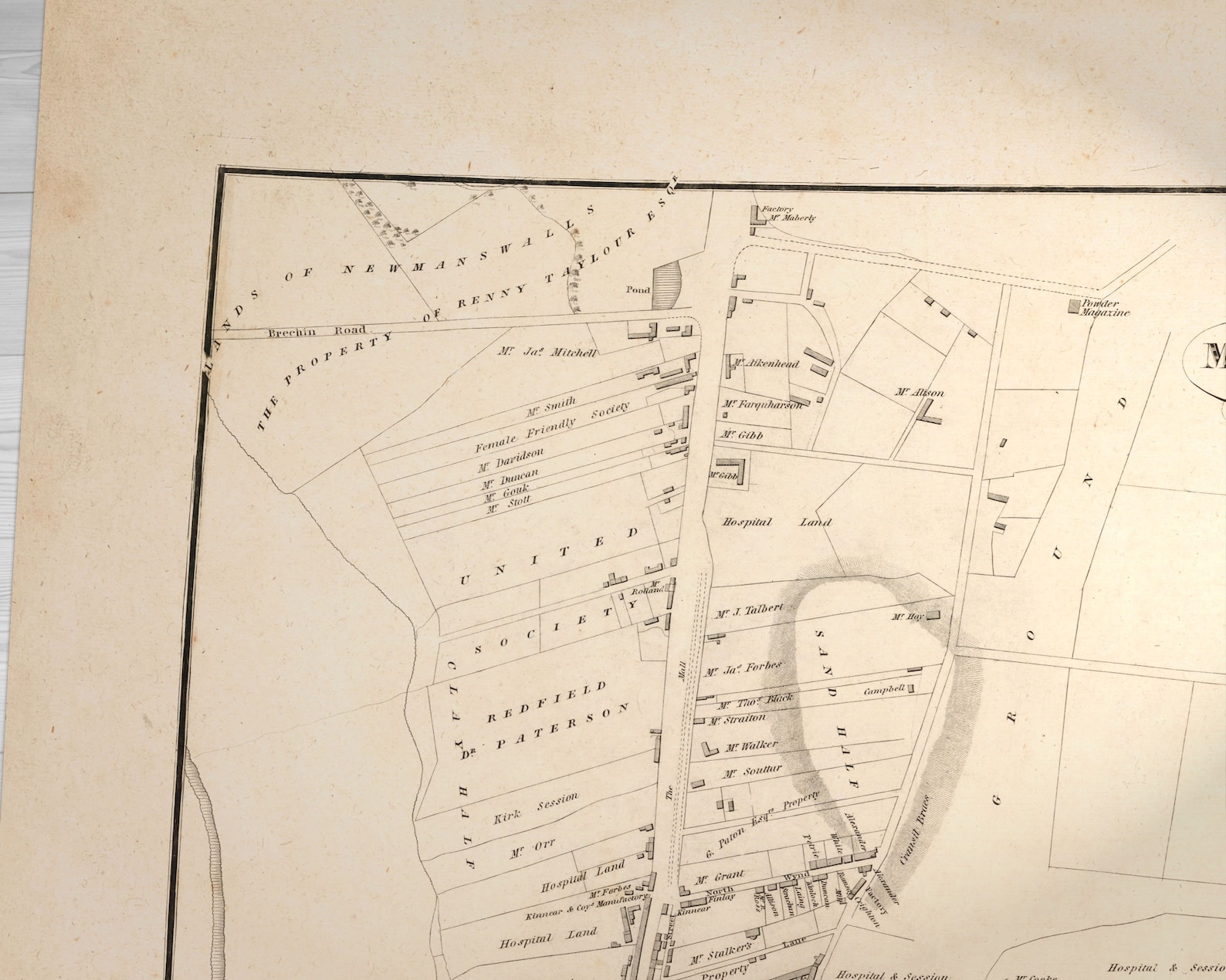 Old Map of Montrose | Fine Art Print | Vintage Town Survey in Angus ...