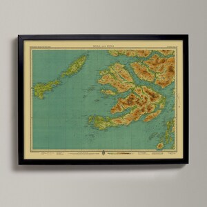Old Map of Iona & Mull | Lochaline, Coll, Ulva, Tiree, Kintra, Dervaig ...