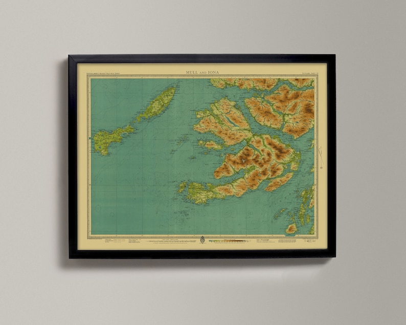 Old Map of Iona & Mull Lochaline Coll Ulva Tiree Kintra - Etsy UK