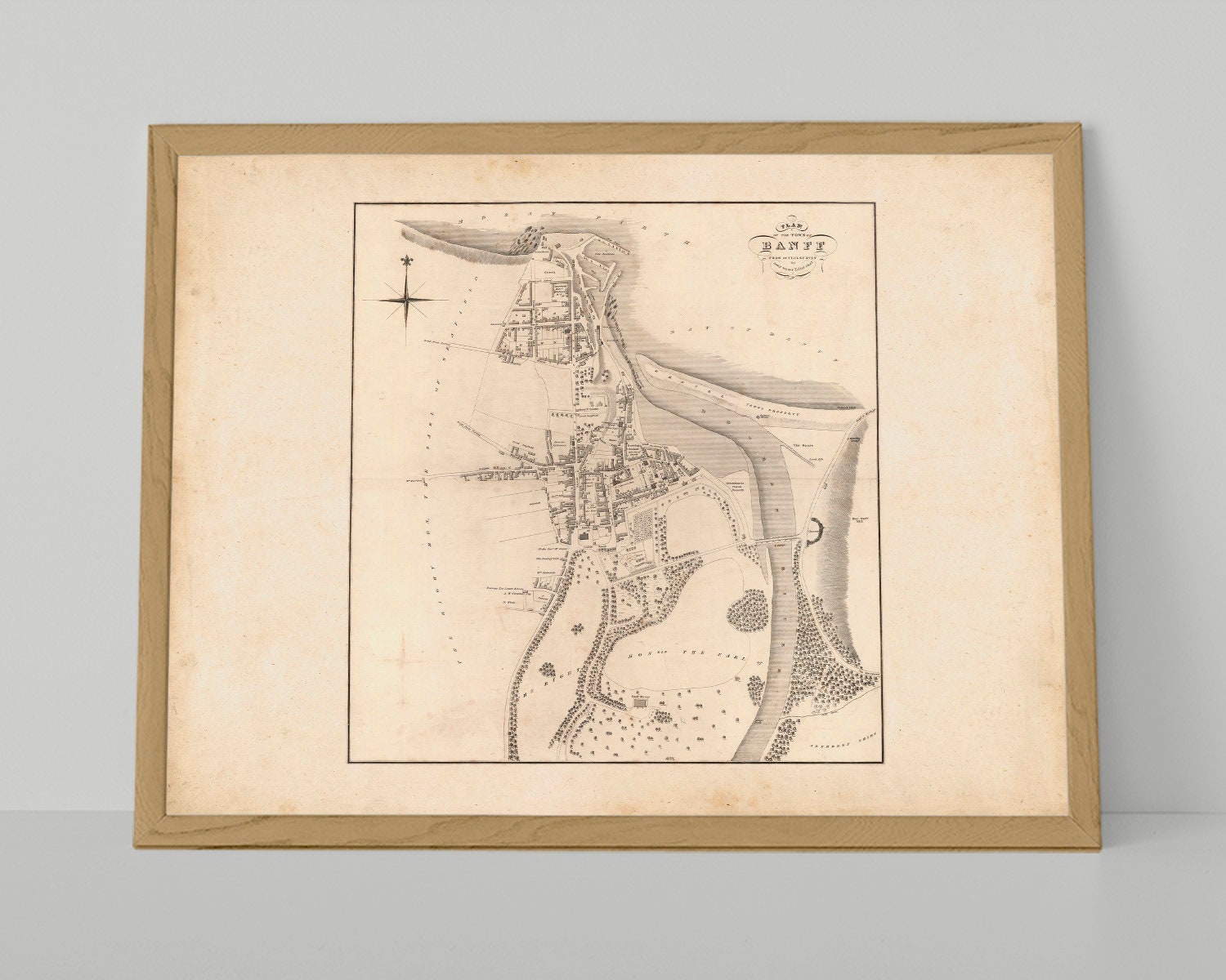 Banff Old Map Fine Art Print Vintage map of Banff Moray | Etsy