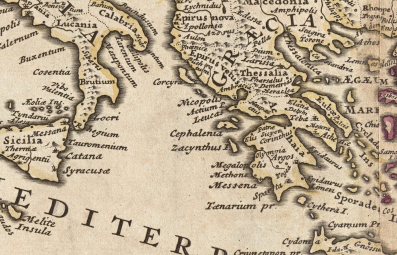 HUGE Ancient Roman World Map - MASSIVE Old Map of the World - Roman ...