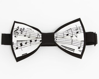 Music Notes Bow Tie | Etsy