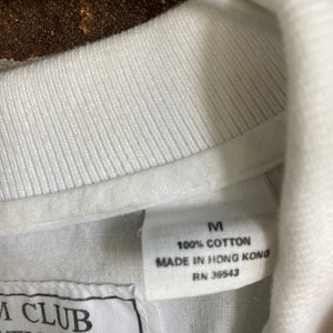 VINTAGE 80s Custom Club International Size Medium White Collared Beach ...