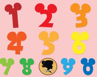 Números mickey mouse | Etsy