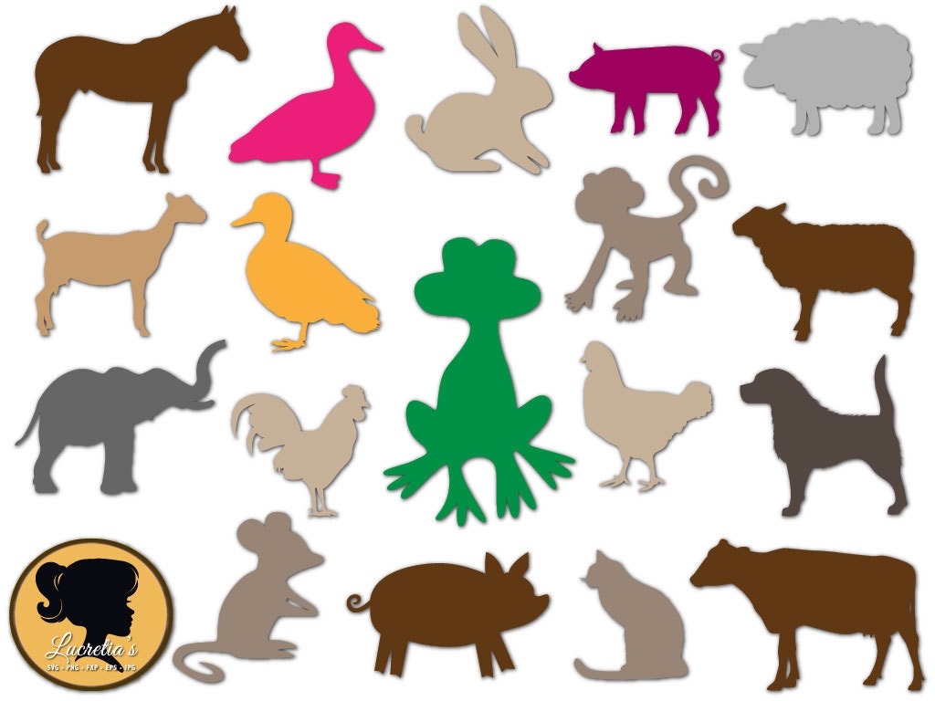 Animals Svg Animals Design Silhouette Cutting File Animals | Etsy