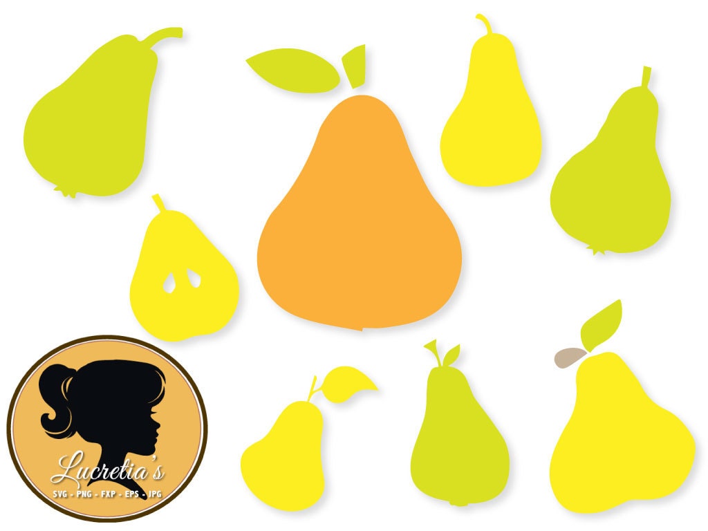 Fruit SVG Pear SVG Dxf Clipart SVG Files for Silhouette | Etsy