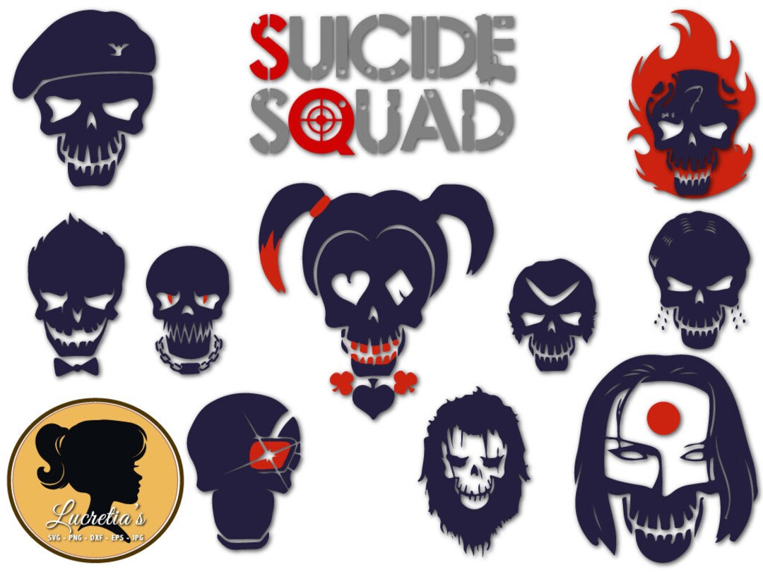 Suicide Squad Silhouette Svg - Squad Svg - Harley Quinn Silhouette Svg ...