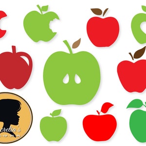 Apple, Dxf, Äpfel Clipart, SVG-Dateien für Silhouette Cameo oder Cricut ...