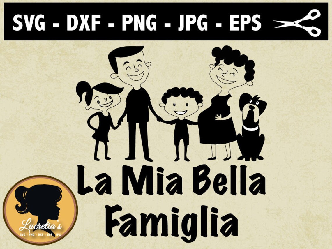 Family SVG Mia Bella Famiglia SVG Files Family Set | Etsy