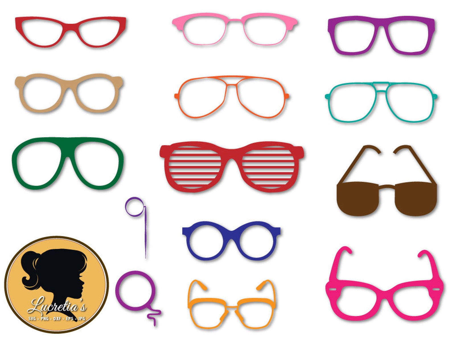 Glasses Svg-reading Glasses Svg-sun Glasses-aviator Glasses glasses Set ...