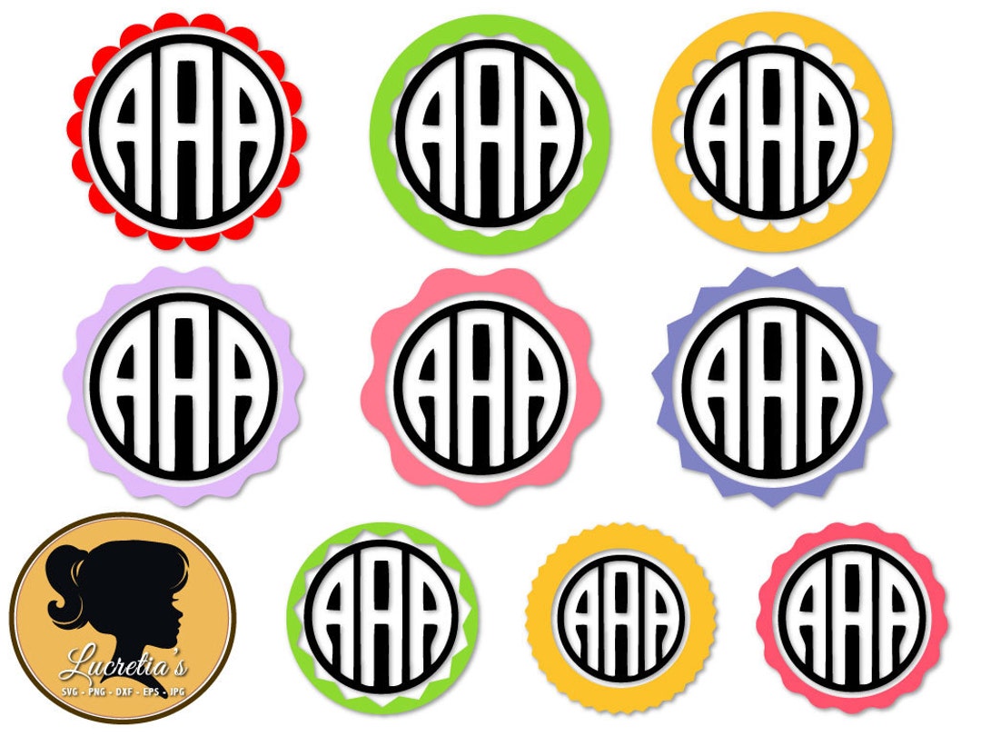 Monogram Frame SVG Cut Files for Vinyl Cutters Screen - Etsy