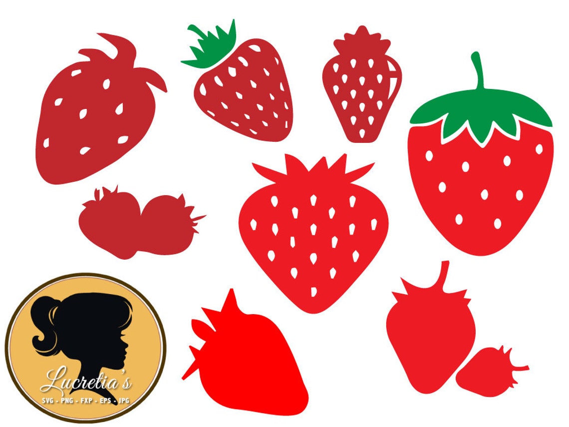 Fraise SVG dxf des cliparts des fichiers SVG pour - Etsy France