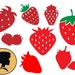 Strawberry SVG, Dxf, Clipart, SVG Files for Silhouette Cameo or Circuit ...