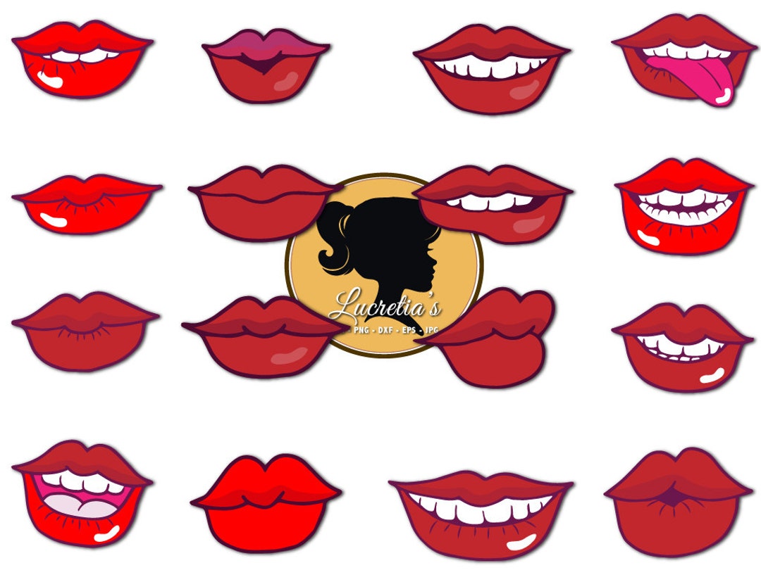 Lips Svg , Red Lips Svg, Lips Design Silhouette, Sexy Lips (zipped .eps ...