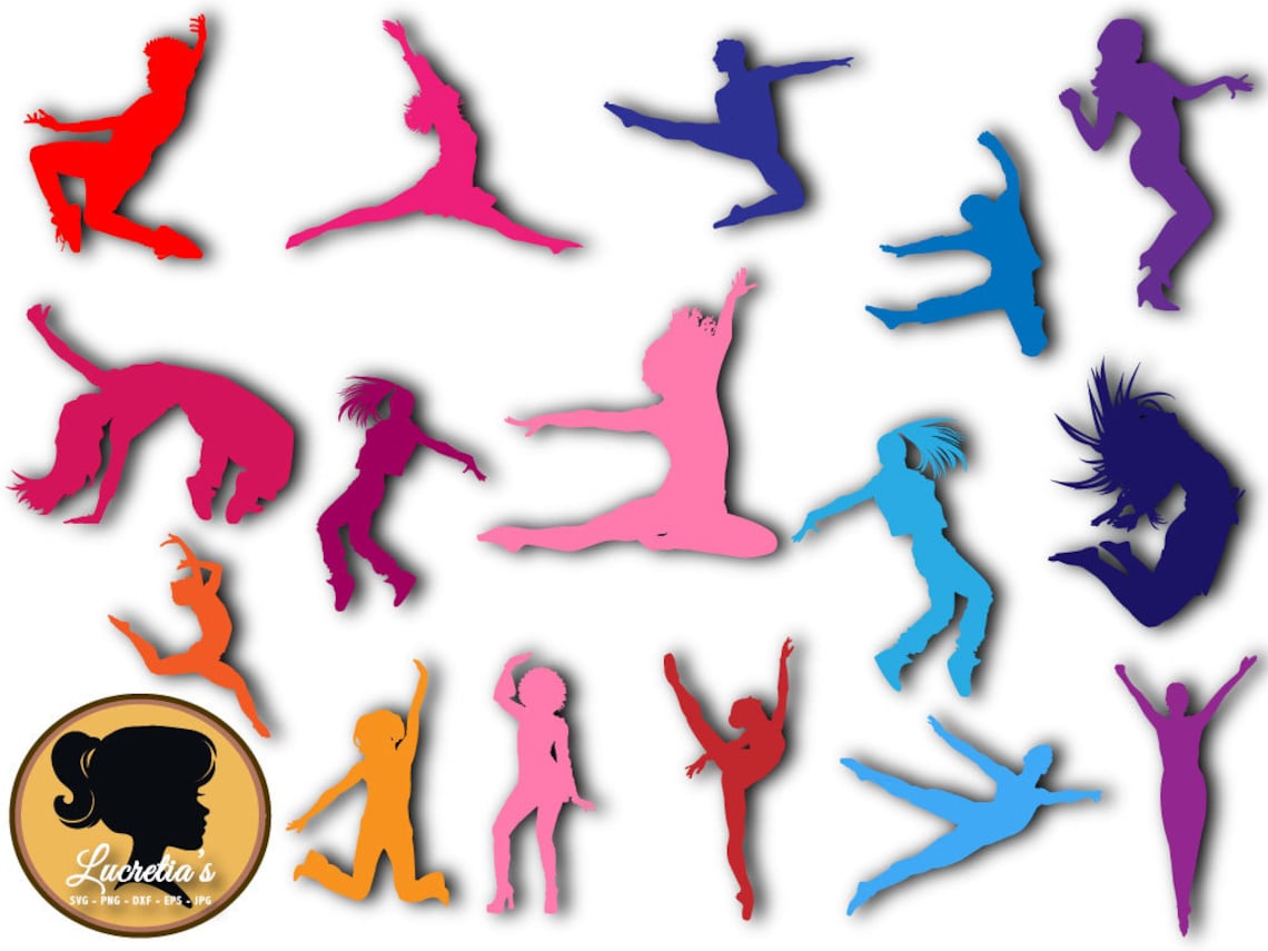 Modern Dance Svg dancer Moves Silhouette Dancer Set - Etsy