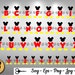 MICKEY MOUSE ALPHABET Mickey Numbers Font Silhouette Cameo - Etsy