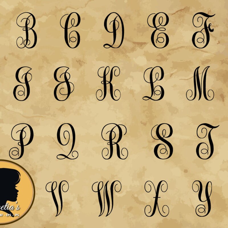 Curly Letters - Etsy