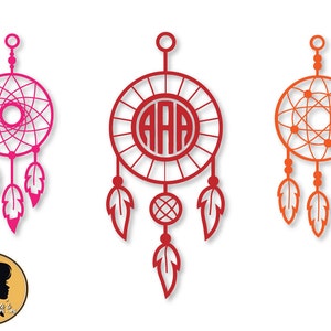 Dream Catcher Catcher Monogram SVG / Indian Dreamcatcher /feather SVG ...