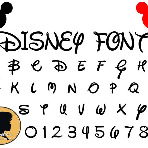 Disney Font Svg Instant Download Disney Cut File Font - Etsy
