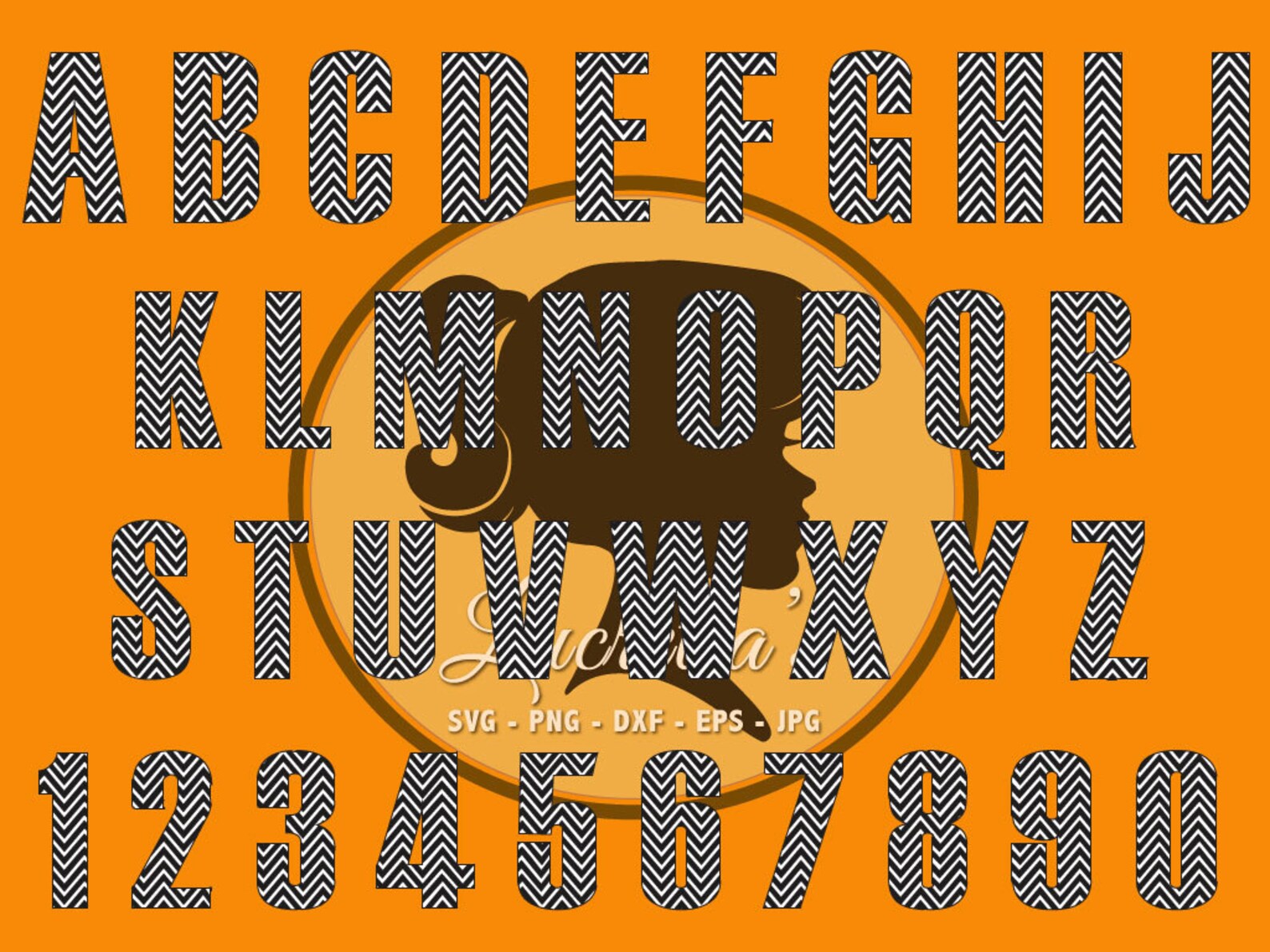 Chevron Monogram Letters Chevon Style Letters Numbers | Etsy