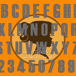 Chevron Monogram Letters - Chevon Style Letters - Numbers - Chevron ...