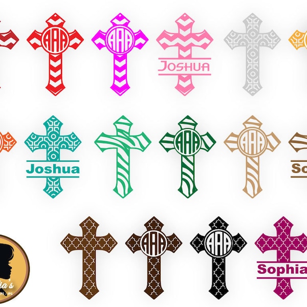 Cross With Monogram - Etsy