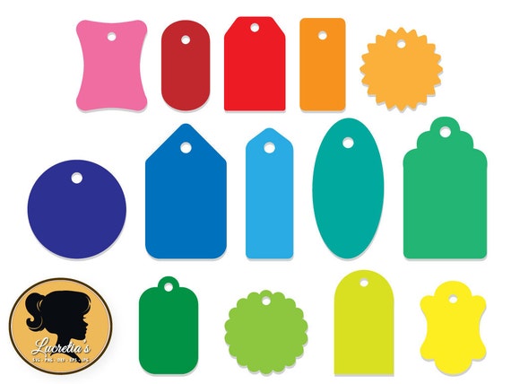 Tags Silhouette Decorative Tags SVG Files Price Tags - Etsy