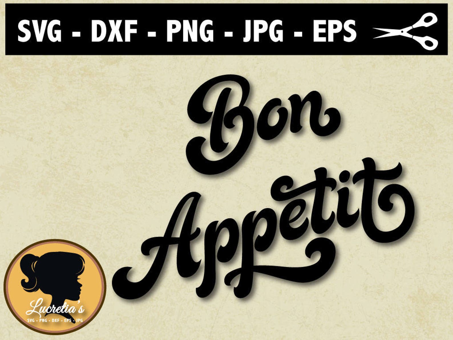 Bon Appetit Silhouette Bon Appetit Vector zipped .eps .pdf - Etsy