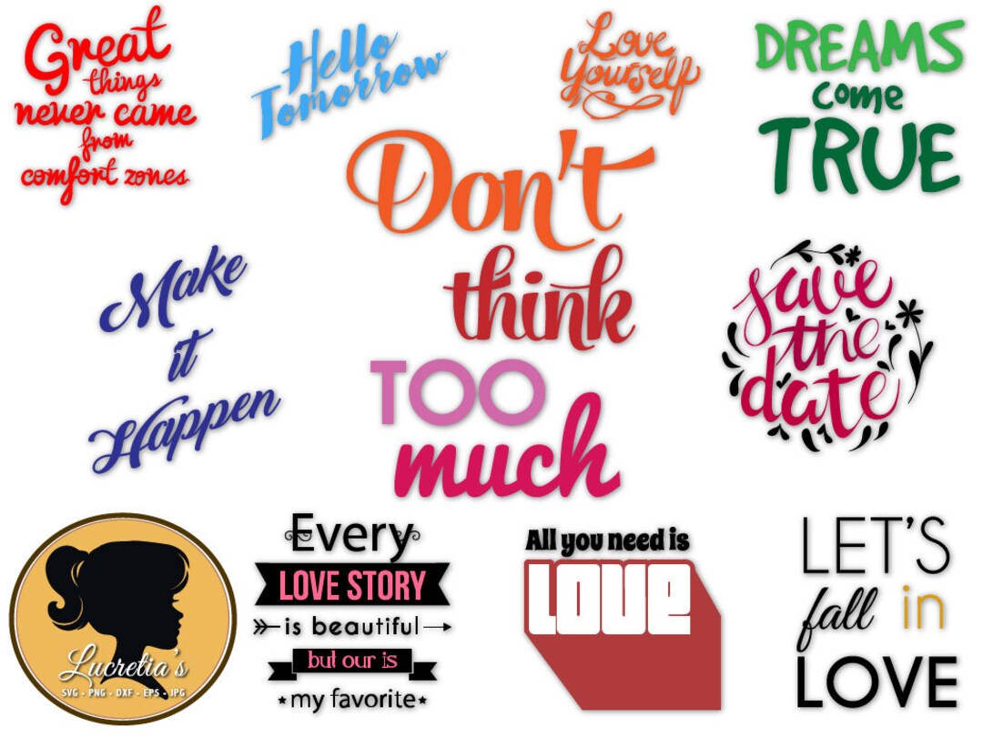 Quotes SVG, Quotes Motivation Svg, SVG Quotes Bundlezipped .eps .pdf ...