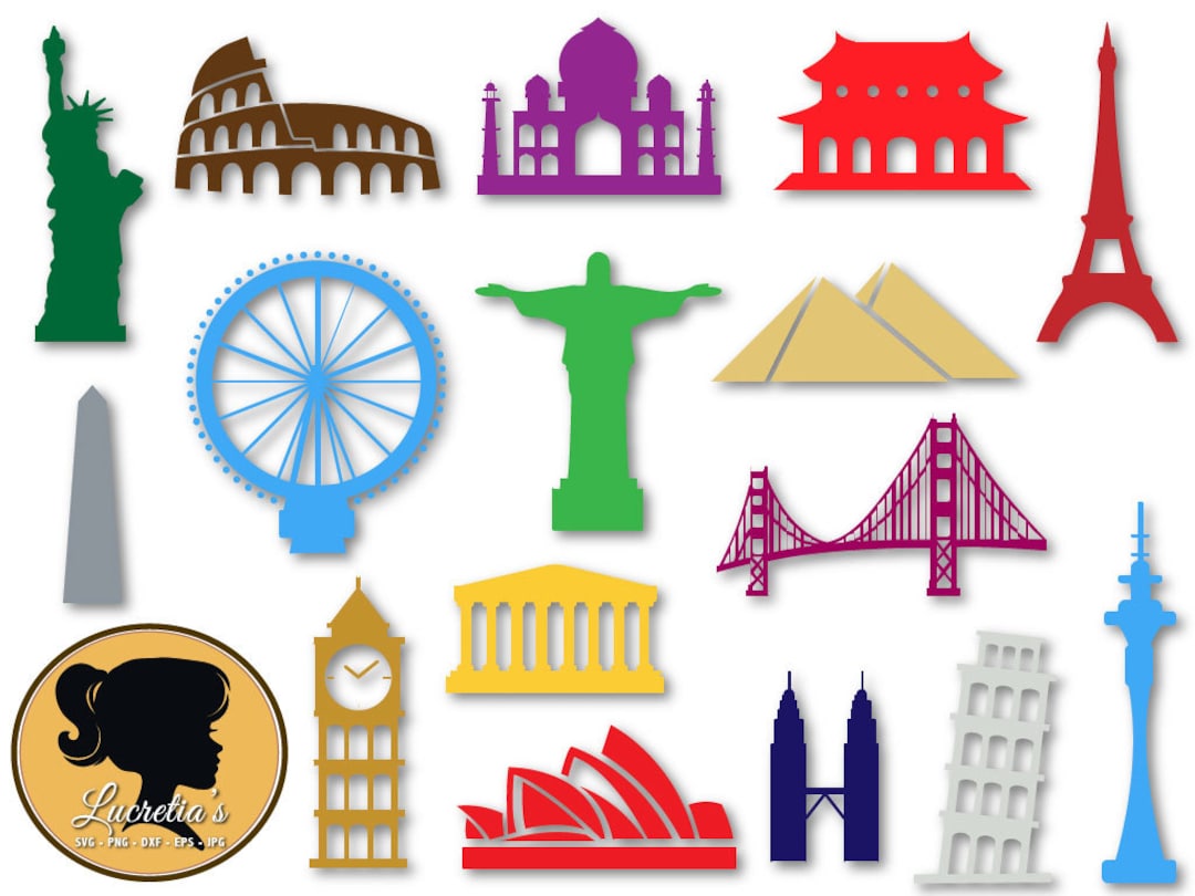 Monuments Silhouette-world Monuments Svg-eiffel Tower Paris Svg ...