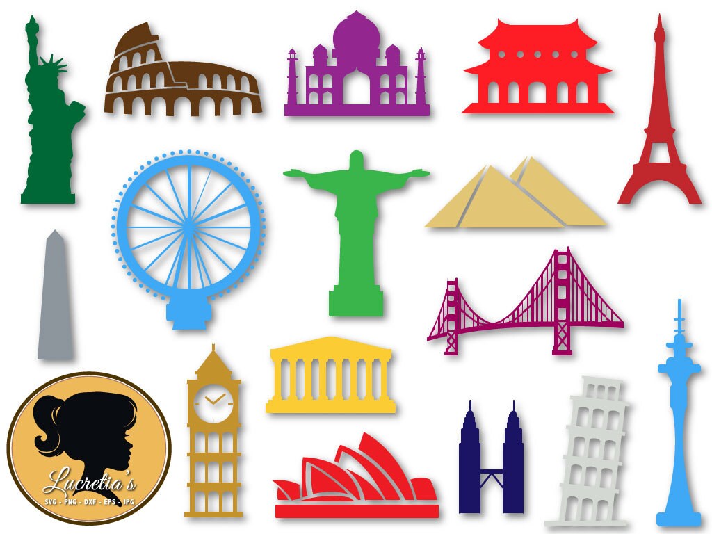 Monuments Silhouette-world Monuments Svg-eiffel Tower Paris Svg ...