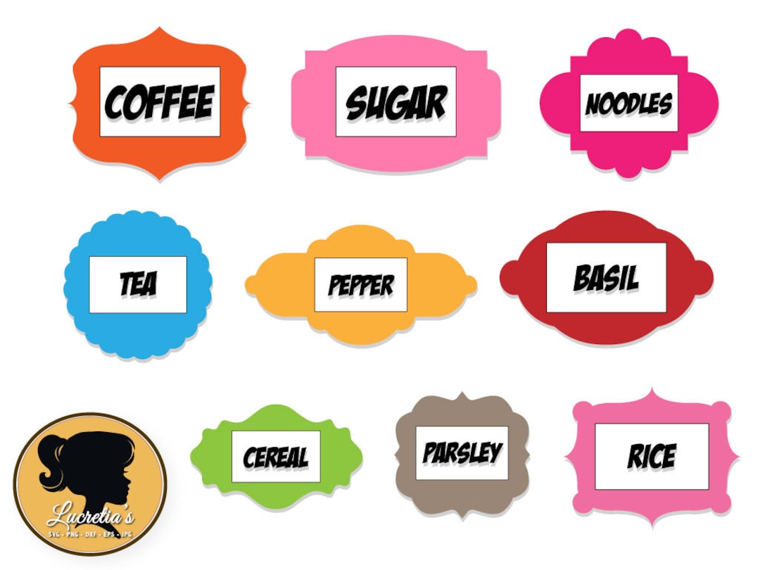 Frames Labels SVG, Frames Labels Silhouette, Decorative Frame SVG Files ...