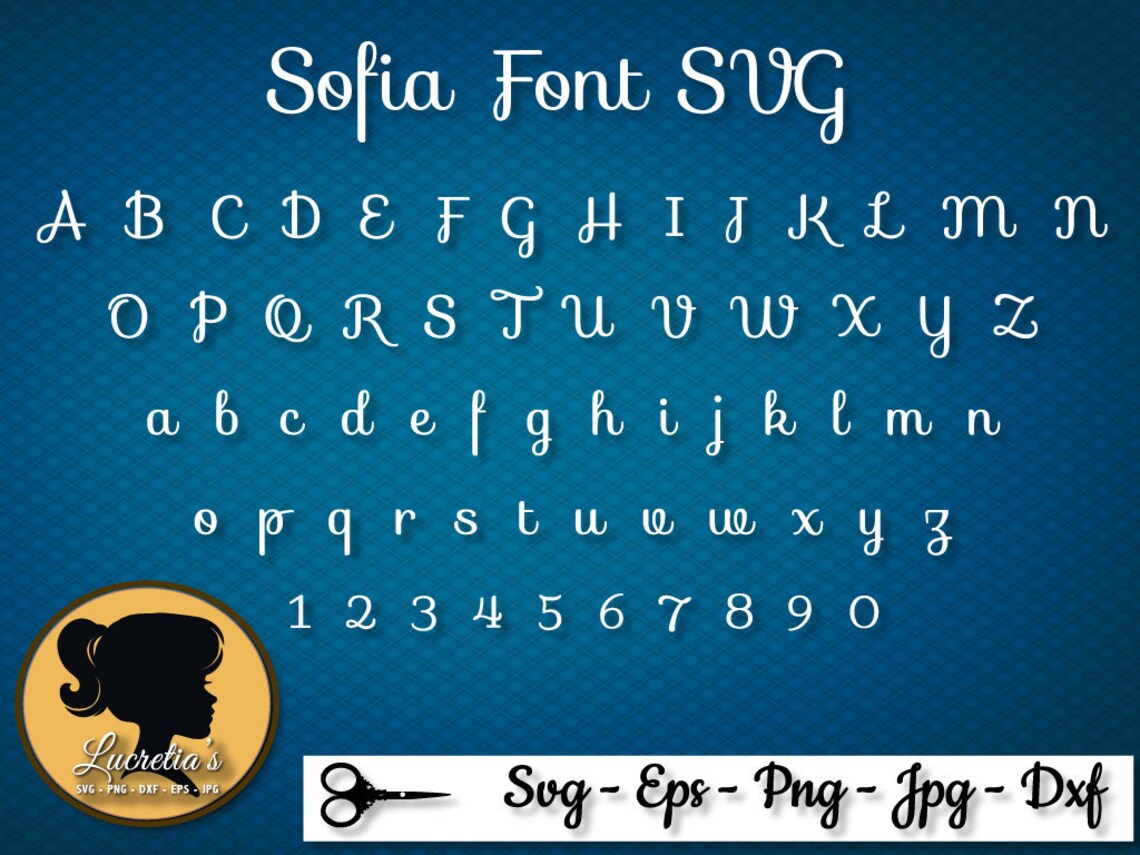 Sofia Font Svg Sofia Font Silhouette alphabet Letters SVG - Etsy