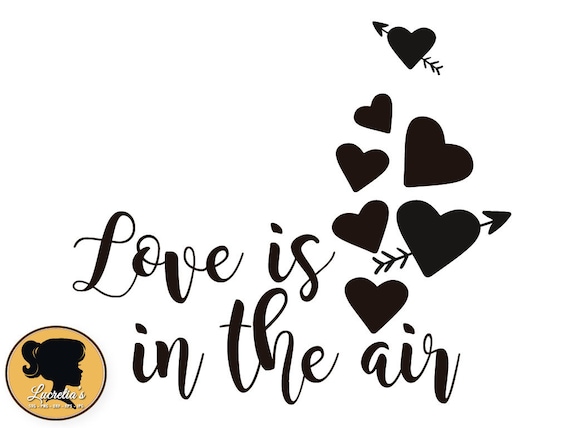 Love is in the Air Silhouette Heart Silhouette Love Svg | Etsy