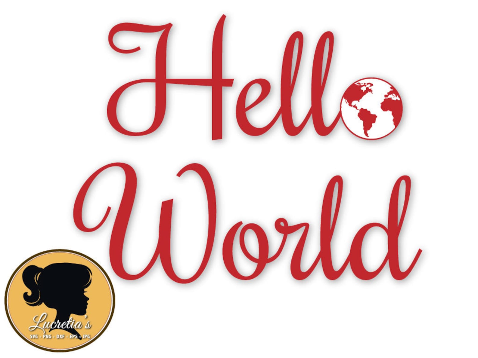 Hello World SVG Earth Silhouette SVG Hello World - Etsy