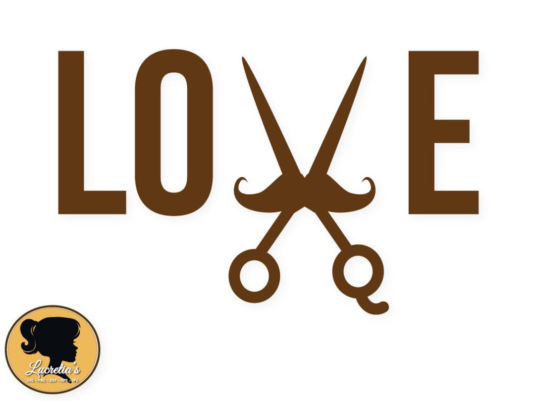 Love Silhouette , Love Scissors Silhouette , Love Mustache Scissors Svg ...