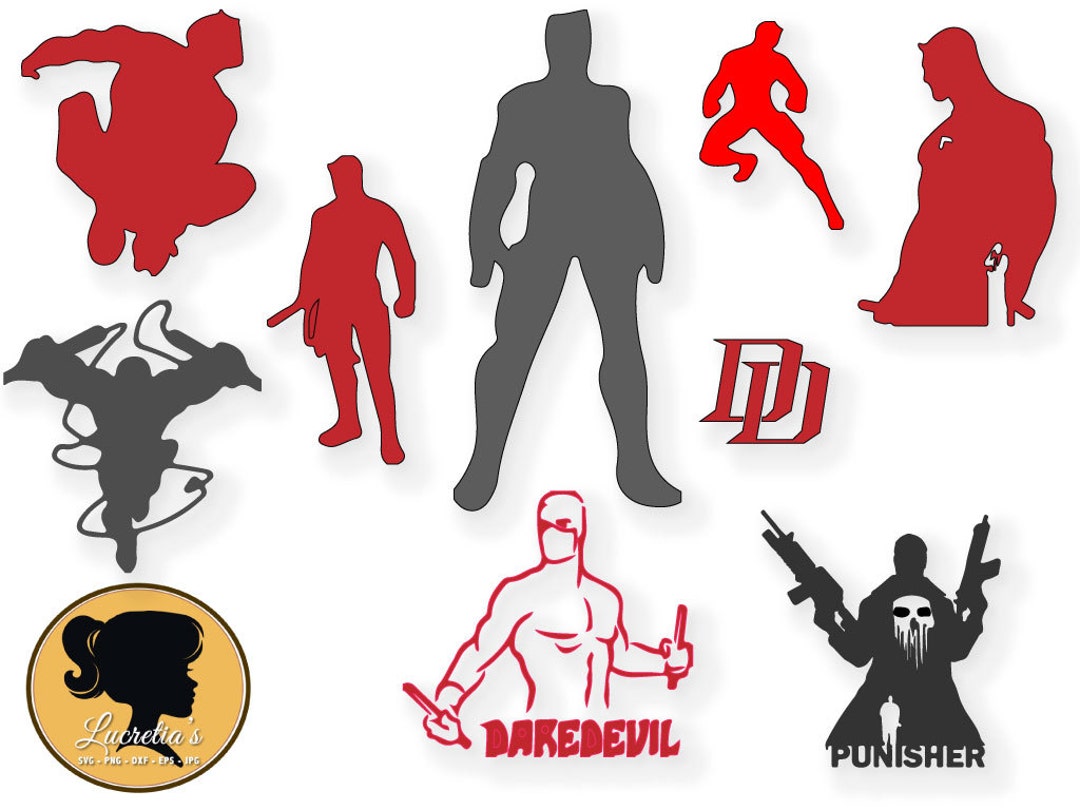 Superhero Svg, Daredevil Svg , Marvel Comics, Dxf, Clipart, SVG Files ...