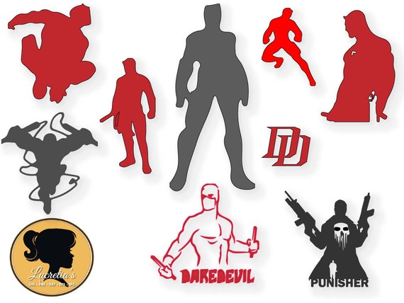 Superhero Svg Daredevil Svg Marvel Comics Dxf Clipart - Etsy