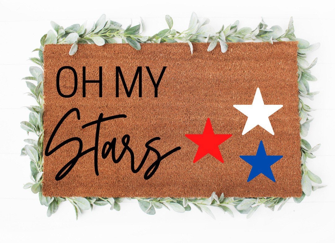 Oh My Stars Doormat - Memorial Day Doormat - 4th of July Doormat - Home ...