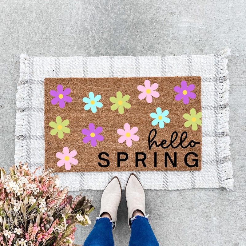 Spring Doormat - Etsy