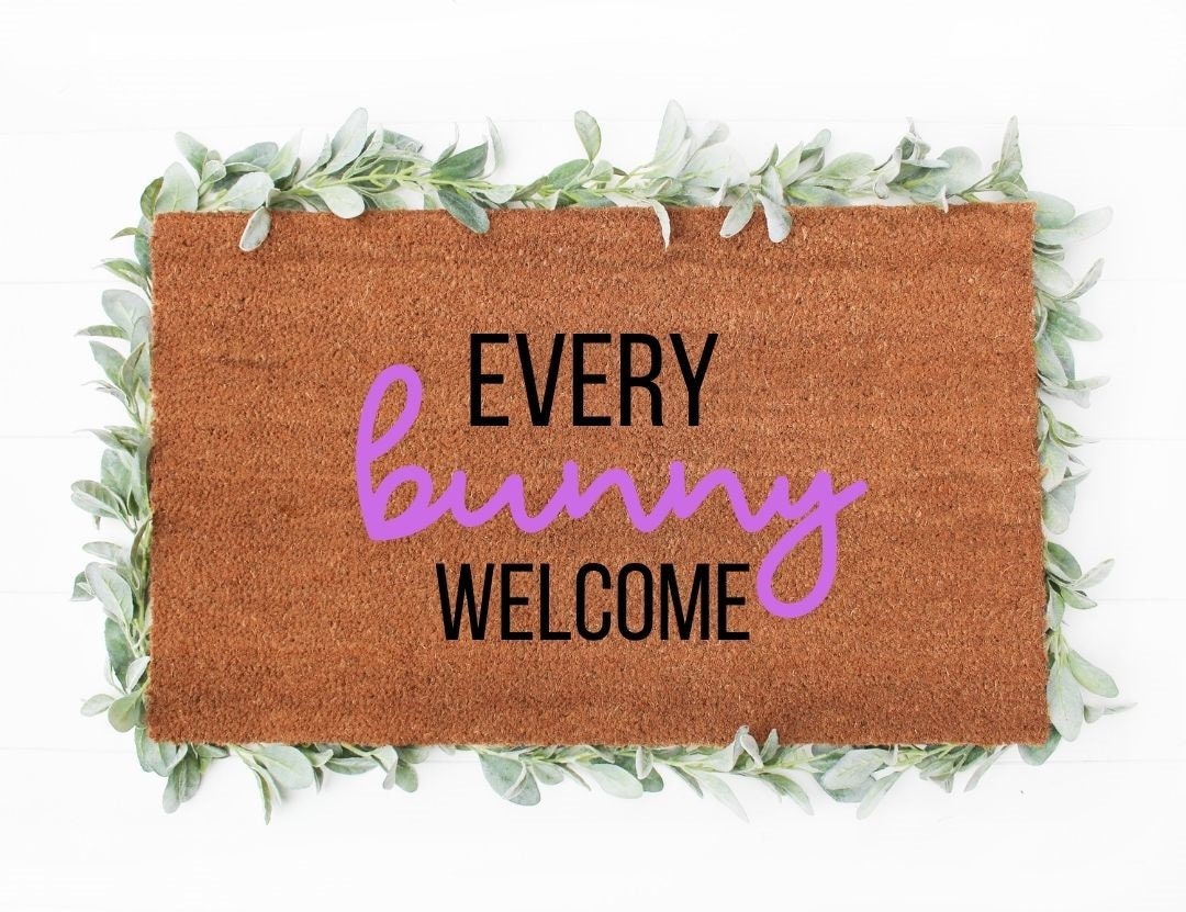 Every Bunny Welcome Mat - Spring Doormat - Easter Doormat - Home Decor ...