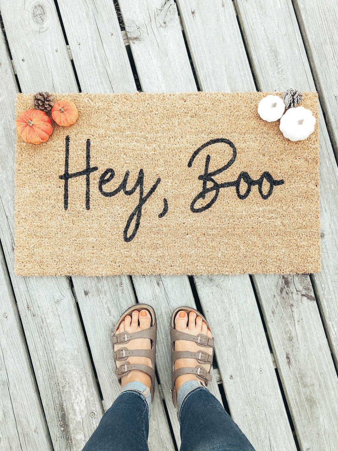Hey, Boo Doormat - Fall Doormat - Halloween Doormat - Halloween - Home ...