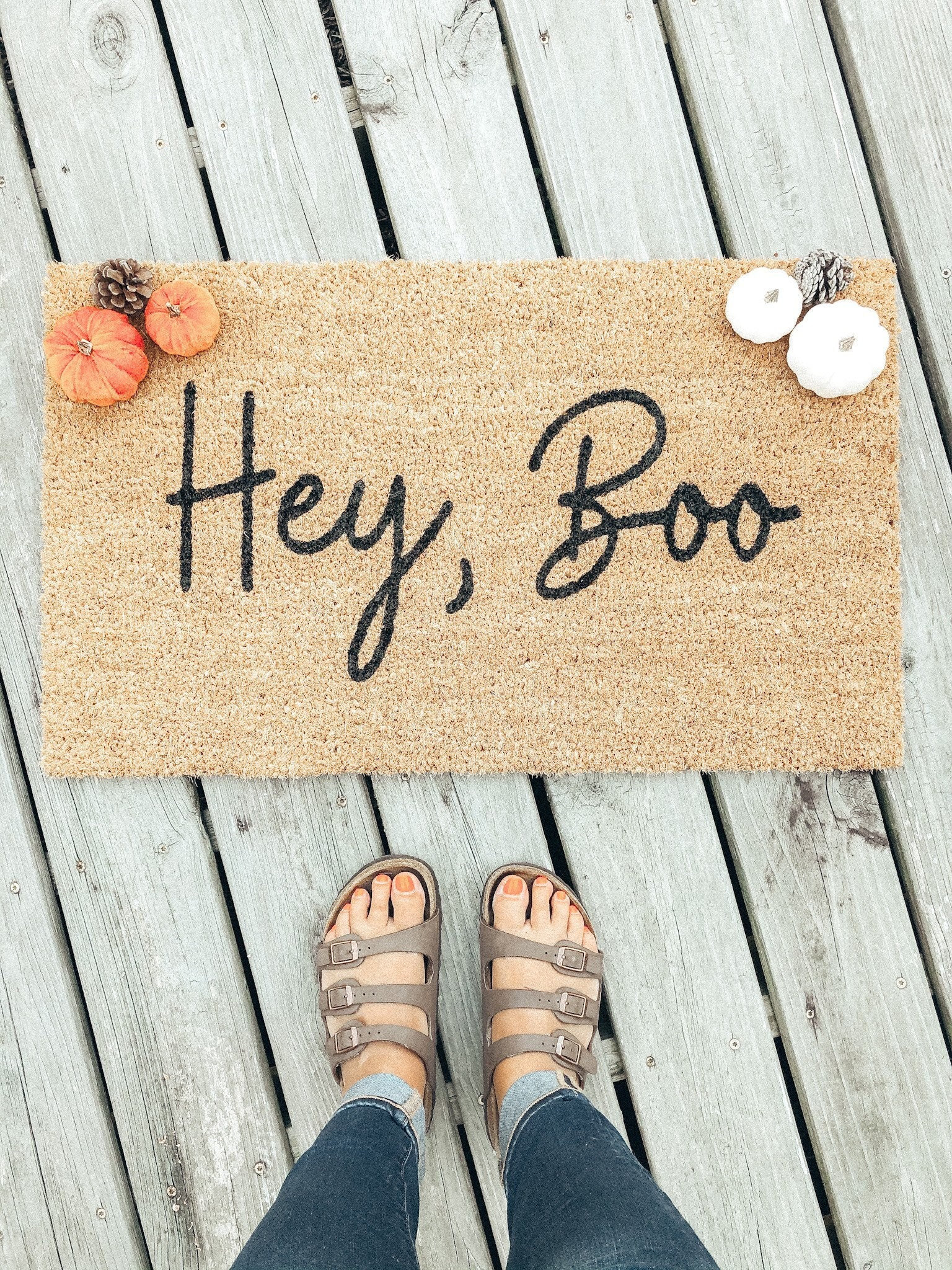 Hey, Boo Doormat - Fall Doormat - Halloween Doormat - Halloween - Home ...