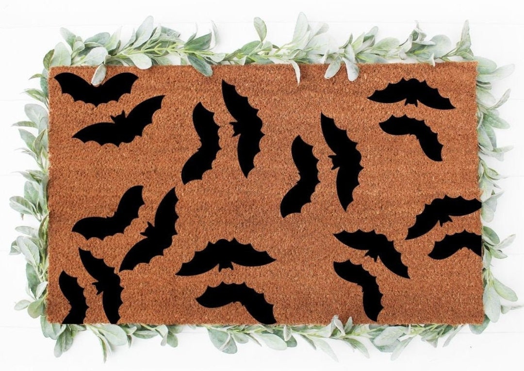 Bats Doormats Fall Doormat Halloween Doormat Bat Halloween Home Decor ...