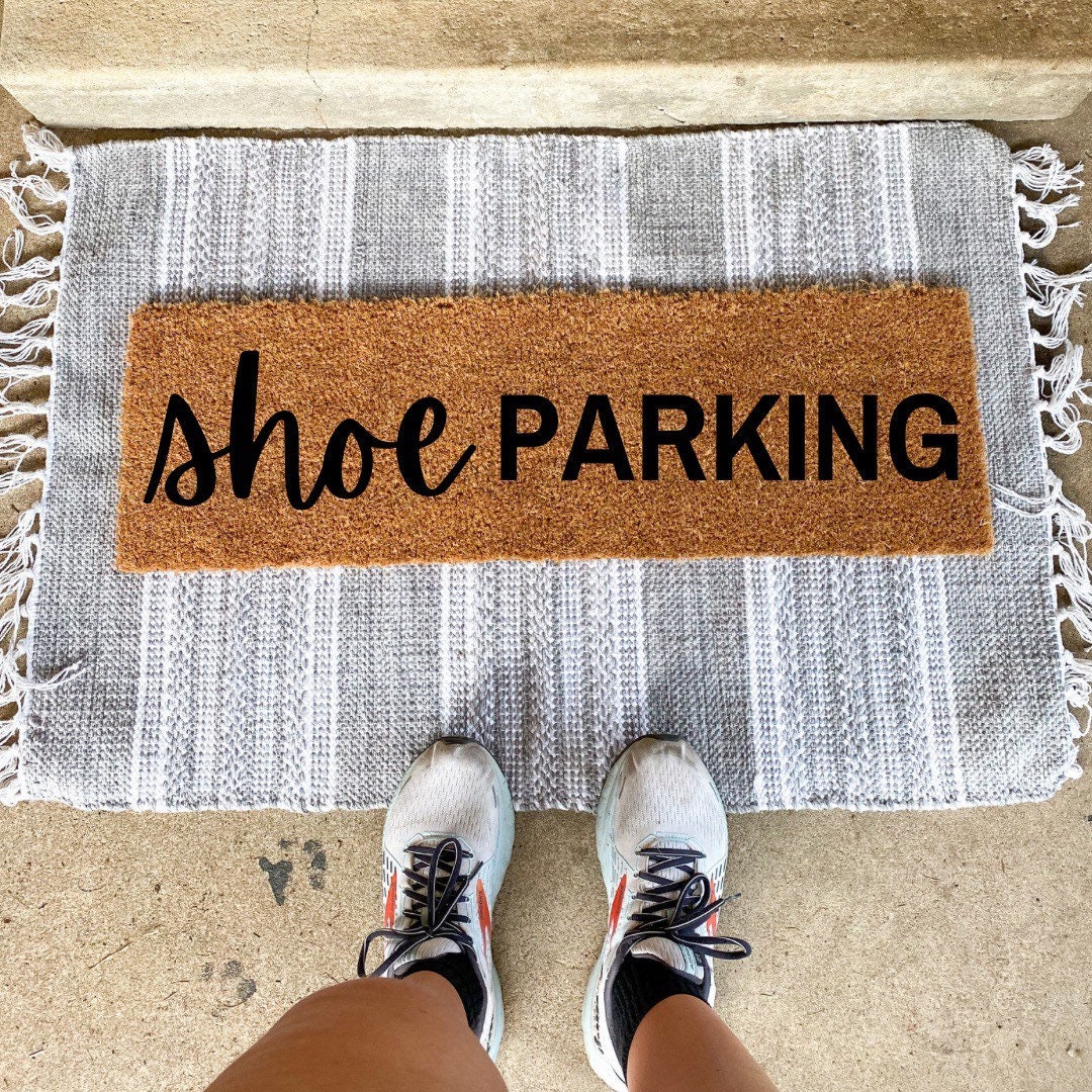 Shoe Parking Mini Doormat | Welcome Doormat | Skinny Doormat | Small ...