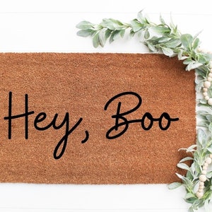 Hey, Boo Doormat - Fall Doormat - Halloween Doormat - Halloween - Home ...