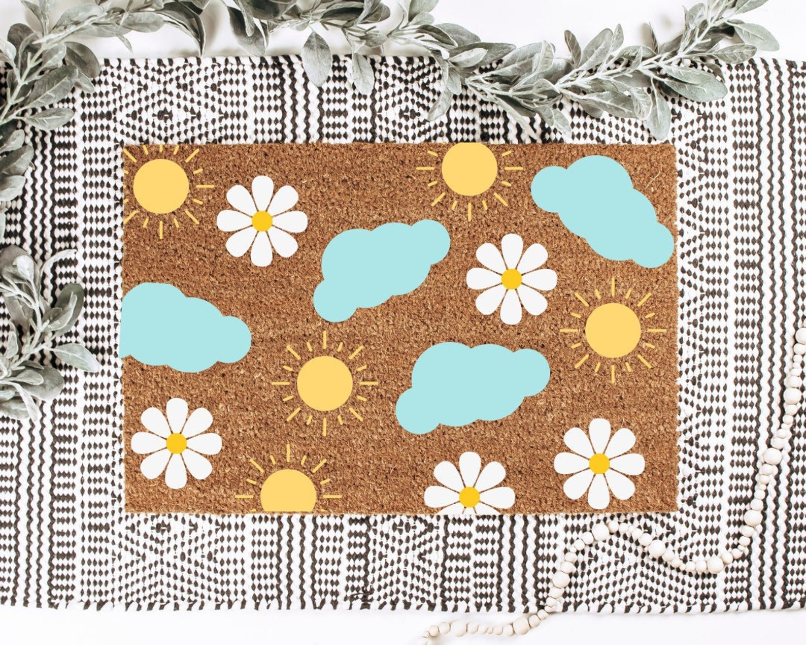 All Things Spring Doormat Spring Doormat Floral Doormat - Etsy