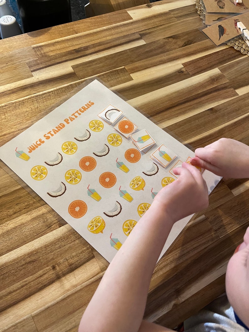 Fruit Juice Pattern Preschool Toddler Worksheet Printable PDF Digital ...
