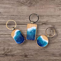 Blue Ocean Themed Keychain - Etsy