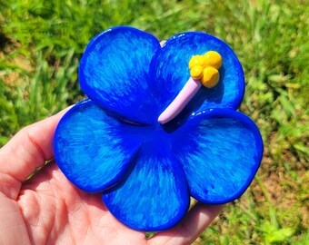 Handmade Clay Hibiscus Flower Trinket Dish Commission - Etsy